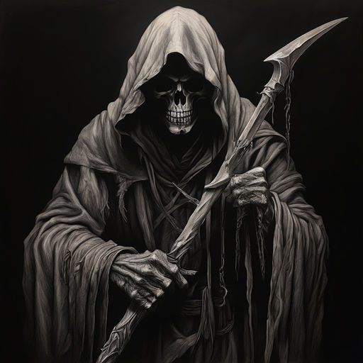 Pencil Drawing of the grim reaper obscured face by his cloke... by ...