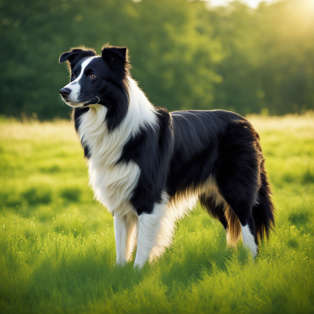 Capture an image of an exquisite black and white Border Coll... by ...