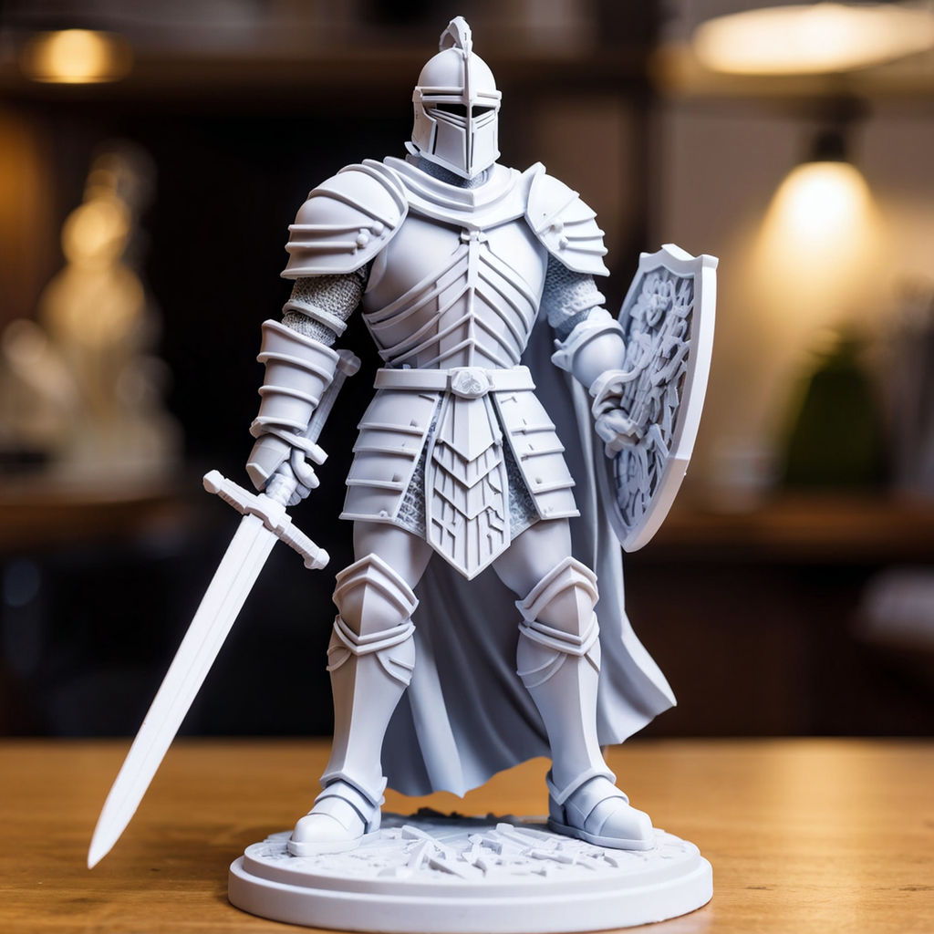 Simple 3D printing of plastic knight statue by Вэбгет Дропы - Playground