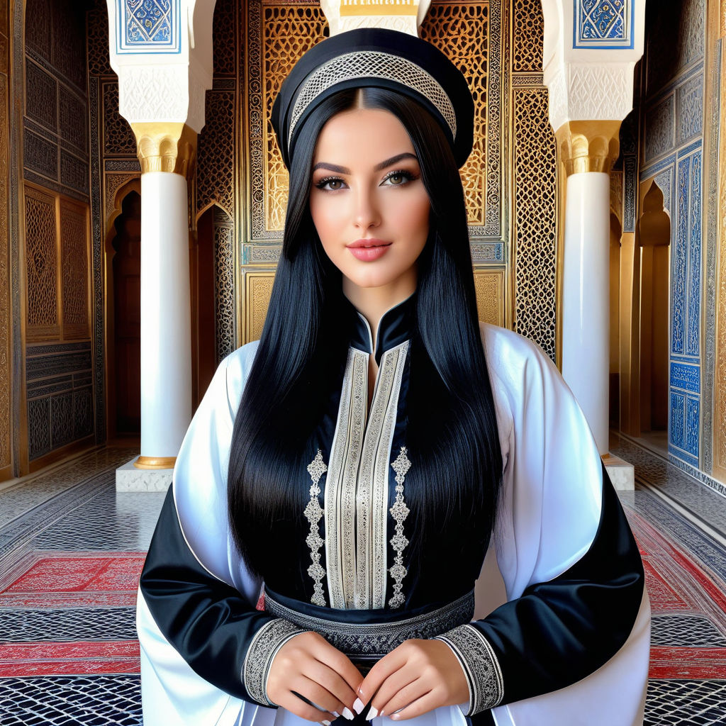 Imagine a realistic image of beautiful Moroccan white girl w... by Jamal Jabran - Playground