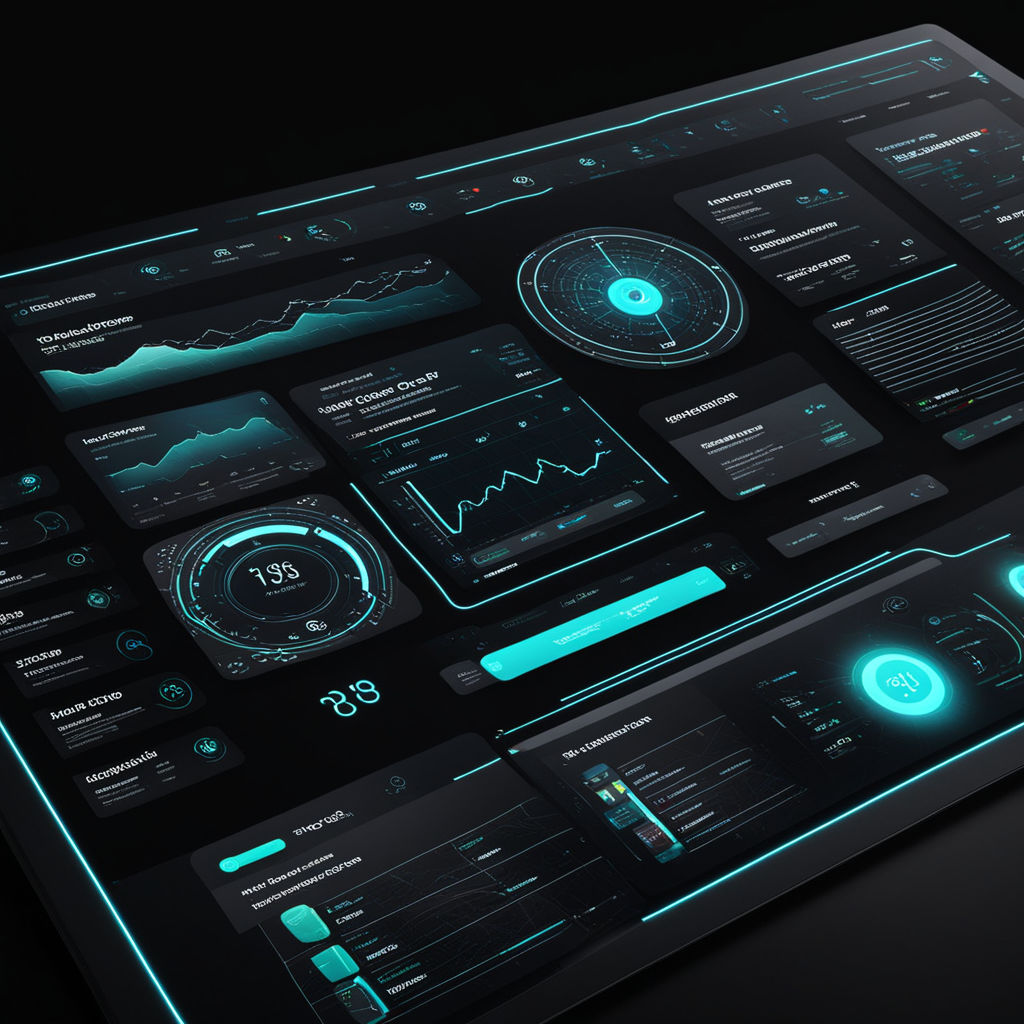 Futuristic web interface featuring an intuitive dashboard by Александр ...