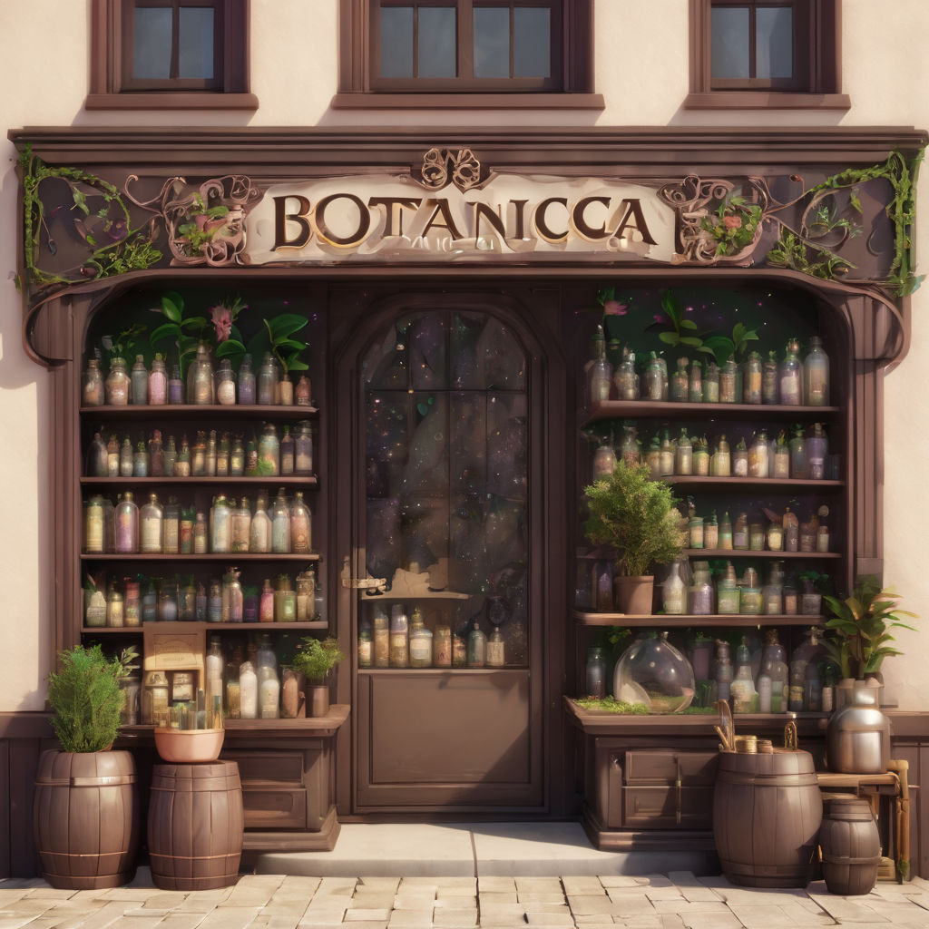 Exterior of a Fantasy Apothecary shop named Botanica Magica by KC Flatt ...