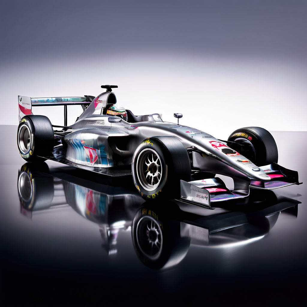 A sleek and aerodynamic Formula One race car from the early ... by ...