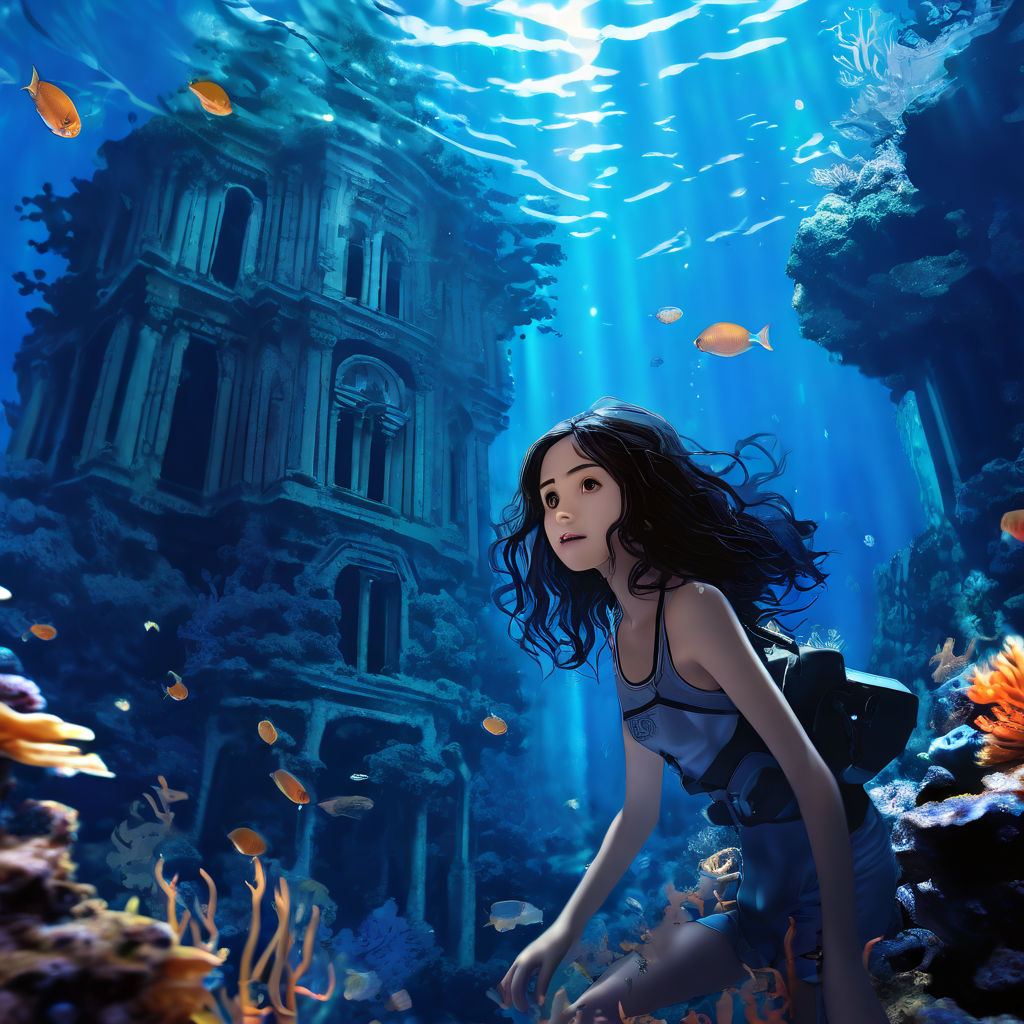 Girl underwater by 張玉璇 - Playground