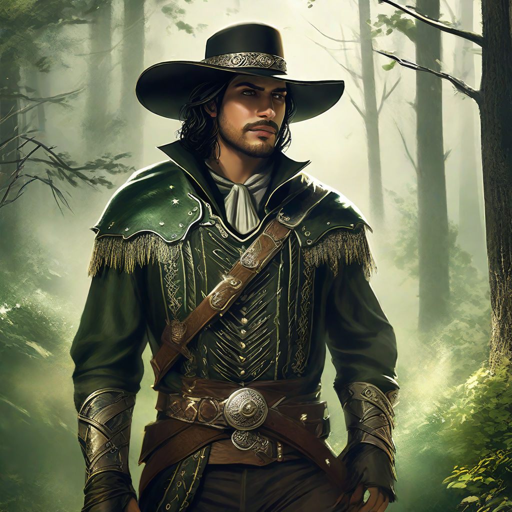 A male medieval fantasy witch hunter cowboy knight by Mark Paquette ...