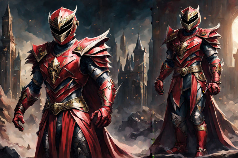Red power ranger with medieval armor by Igor Abdalla - Playground