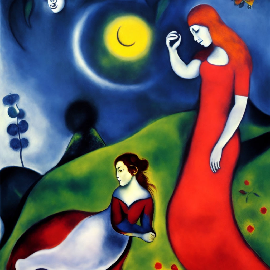 OPHELIA IN THE STYLE OF MARC CHAGALL by Frank Morlock - Playground
