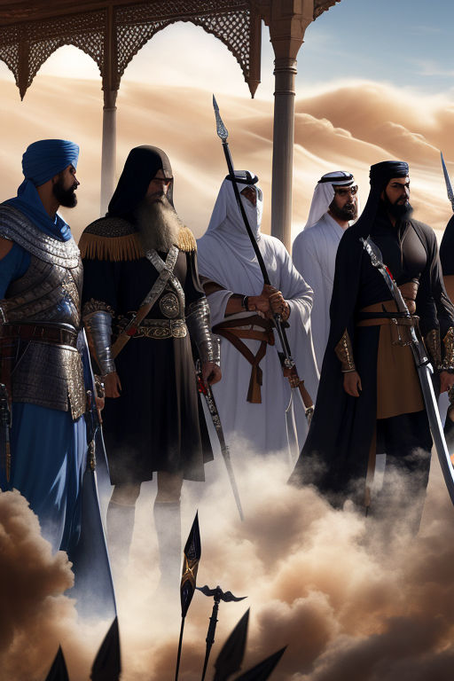 Epic canvas of a gathering of Arab assassin by UNIT 51 - Playground