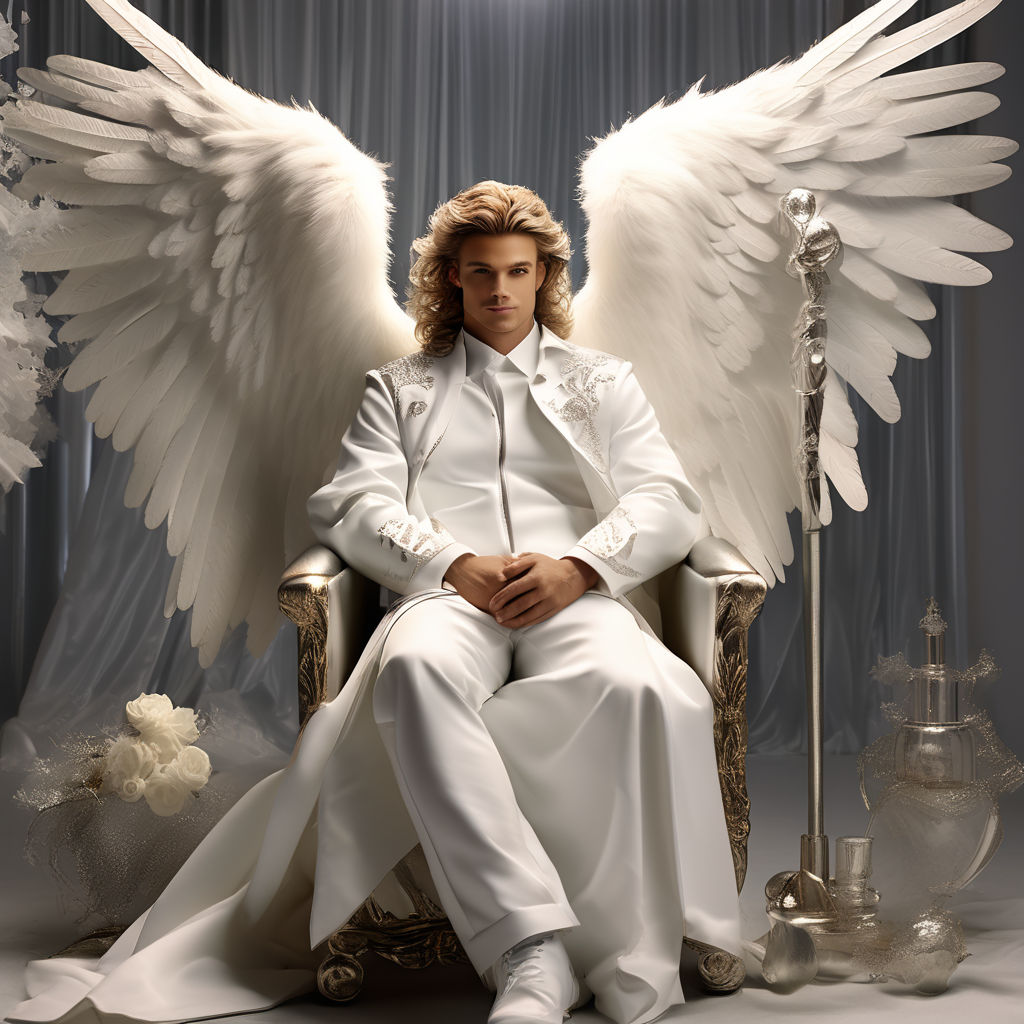 Angel man sitting in whellchair. by Anderson Duque - Playground