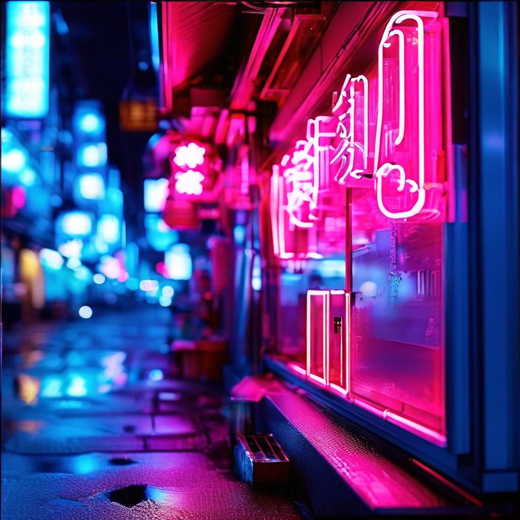 Beautiful Japanese-style neon signs by Labidi - Playground