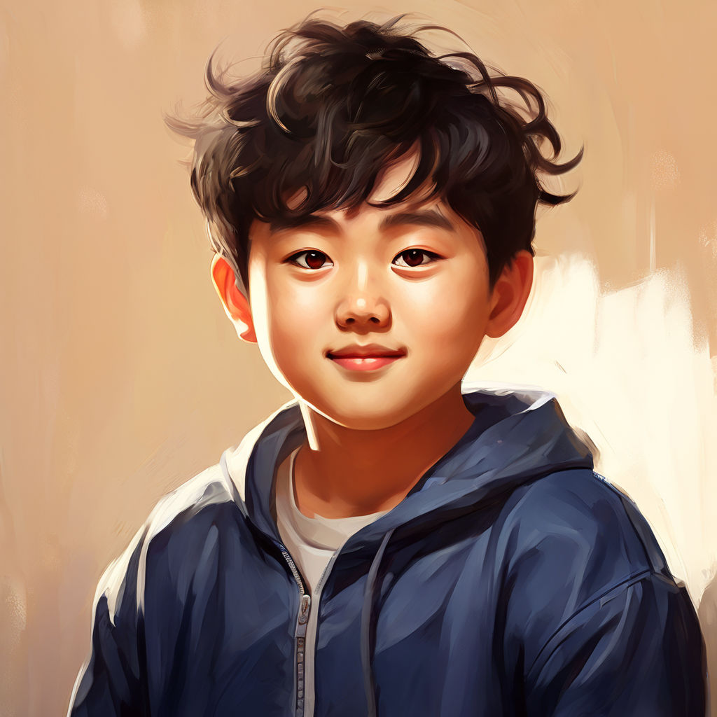 Overweight Korean boy with short black hair by 10601 Hanbit (‪강승민‬ ...