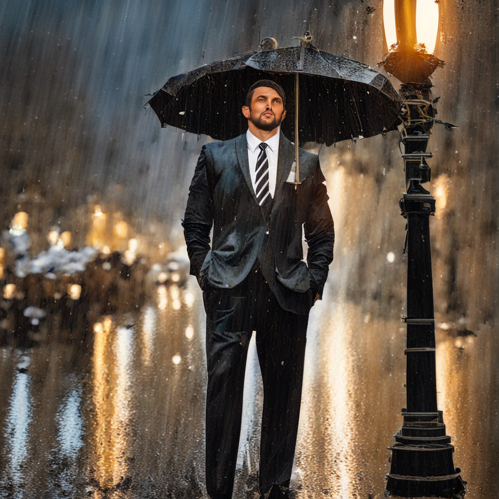 Drunk man in business suit with tie undone hanging of street... by Tom ...