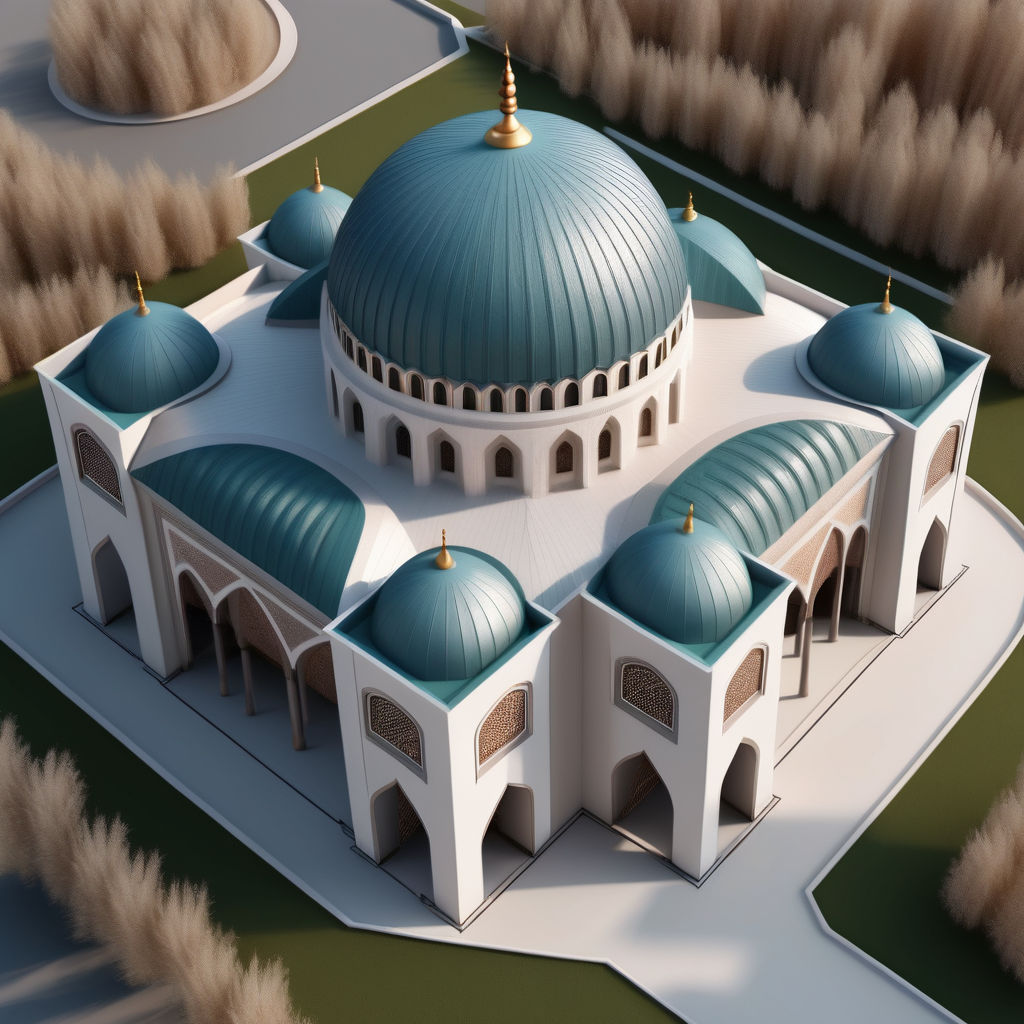 Ottoman style mosque in the 3d design style by Moliyent - Playground