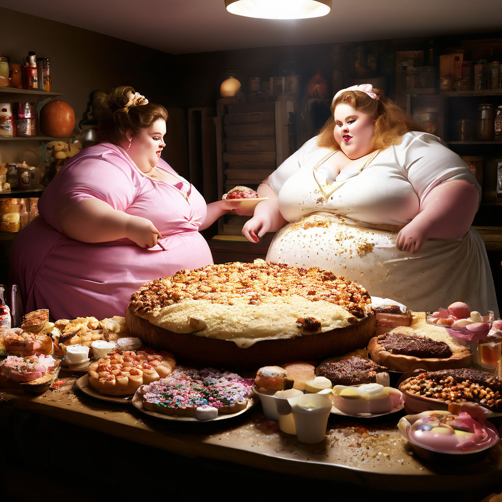 2 extremely obese gigantic women by Eric Lavoie - Playground