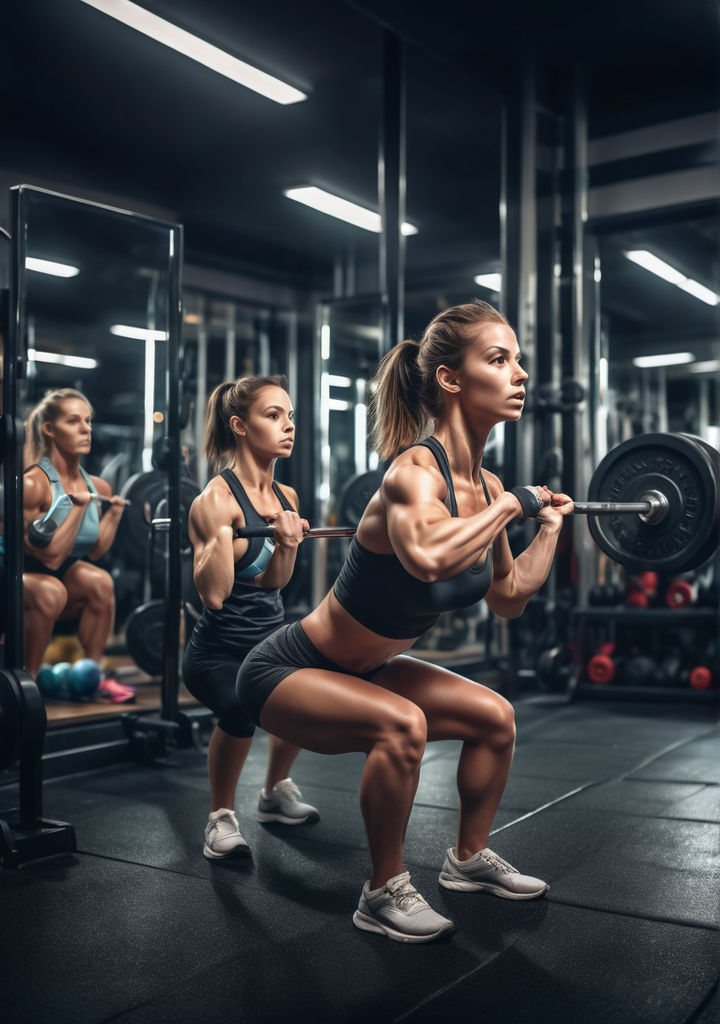 Fitness enthusiasts immersed in various workouts by Ropel RICH - Playground