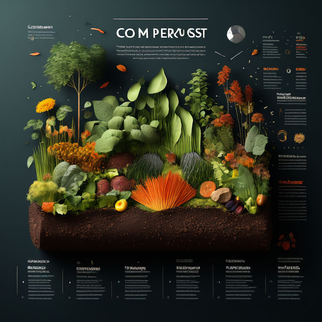 3d real infographic design sheet "compost" by Ahmad Gunnaivi - Playground