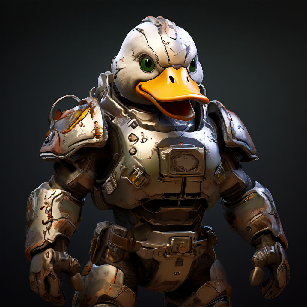 Humanoid duck with power armor. by Jhon Limaylla - Playground