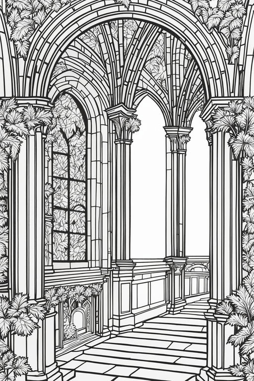 Vine coloring page church of santamaria de lebeña by hans Schmidt ...