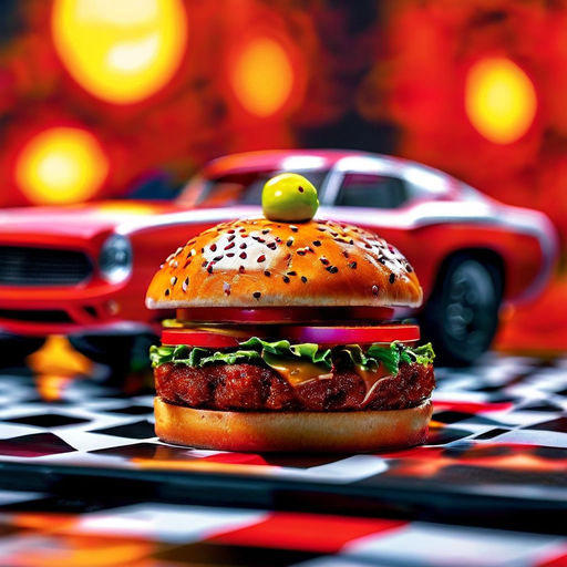 Burger inspired by "Cars 4" movie by ummesalama badshah - Playground