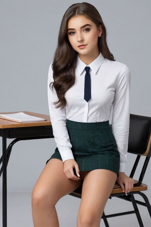 Masterpiece teen 18 year old girl school uniform crop top si... by MD ...