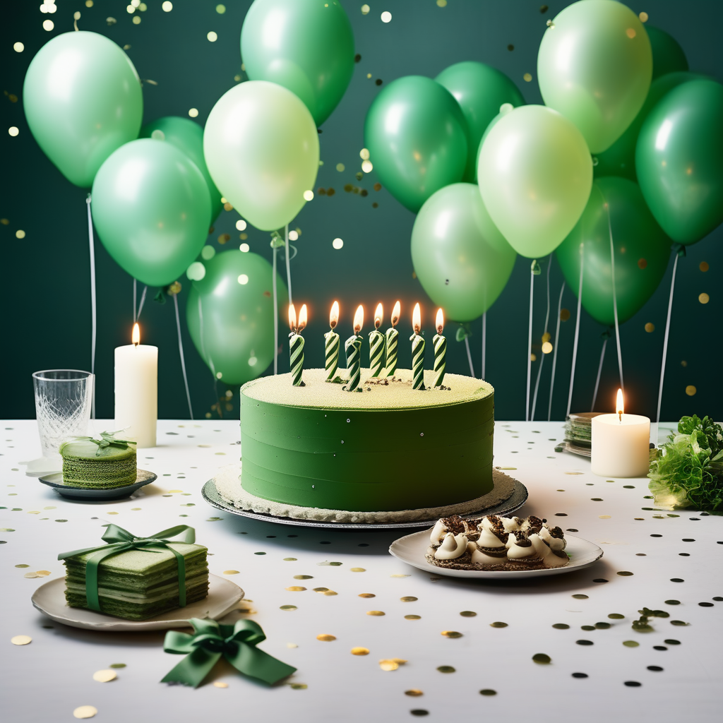 Dark green birthday setting by Sladana Arsenovic - Playground