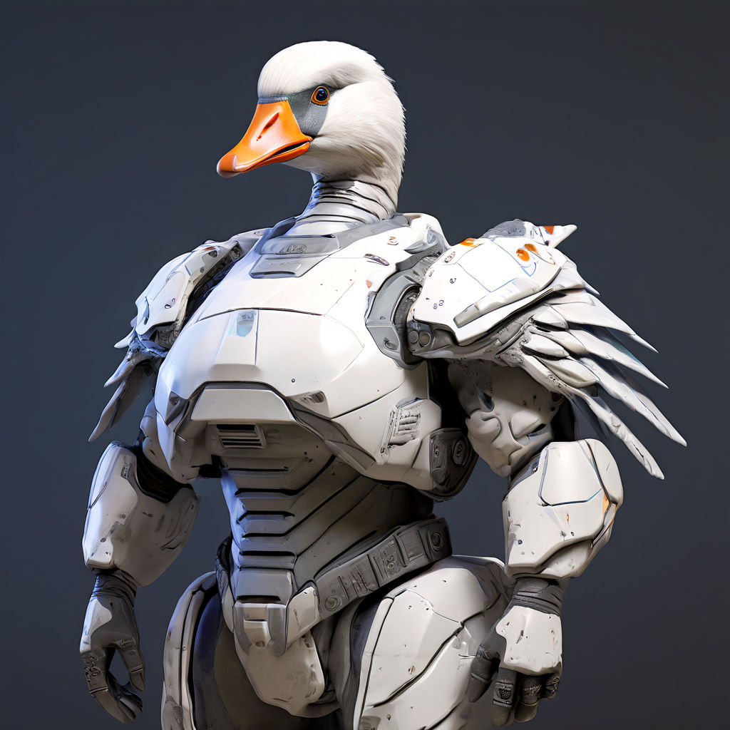 Agap - a large and beautiful humanoid goose soldier in good ... by Rem ...