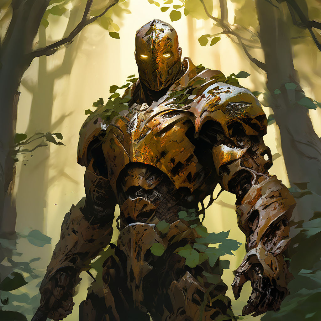 Envision an ancient Humanoid warforged barbarian by Joey Soewargo ...