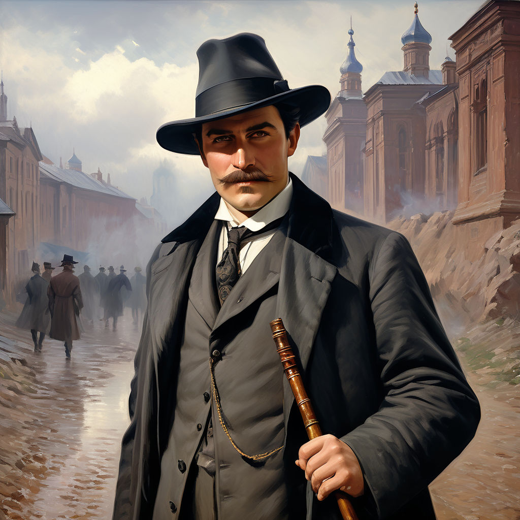 A 19th century Russian detective with a cane by Аркадий Бабич - Playground
