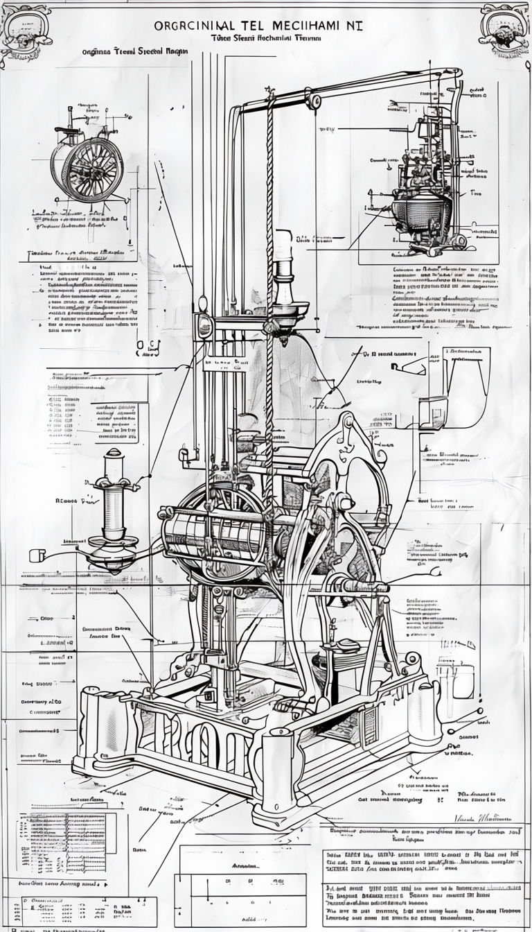 Detailed technical drawing of the original Tünel mechanism by Oğuzhan ...