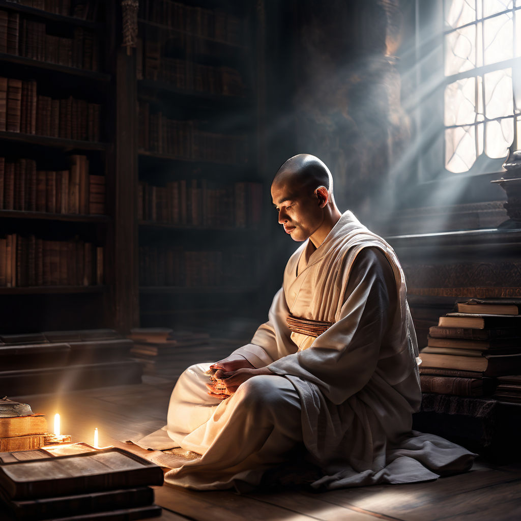 A Buddhist monk by Romeo Taan - Playground