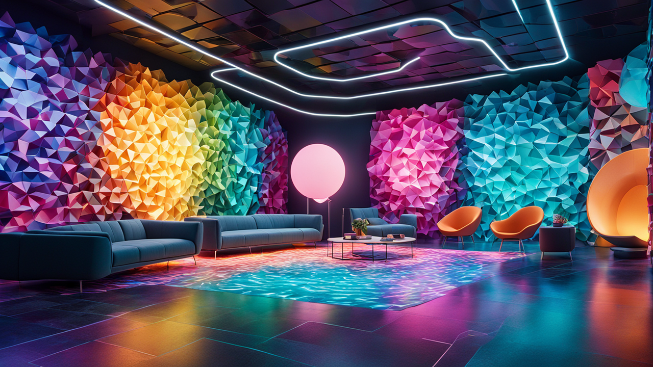 "A high-resolution image showcasing a fusion of 2D and 3D el... by ...