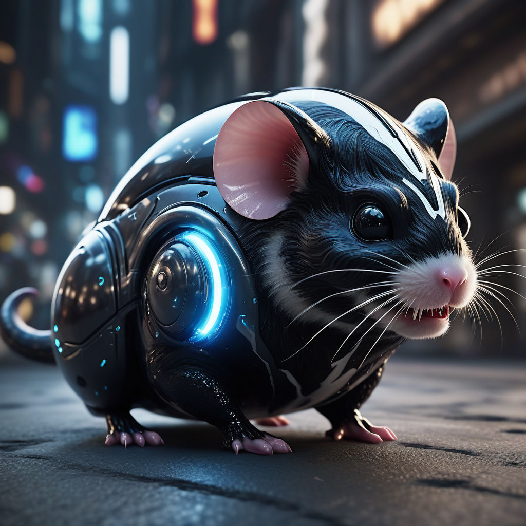 4k image of futuristic Venom hamster by Koray Dikyar - Playground