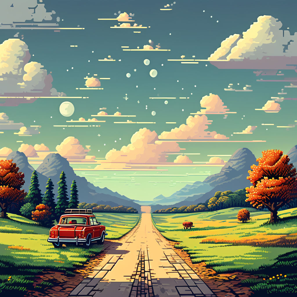 Vintage pixel art wallpaper by Дух Ночного Озера - Playground