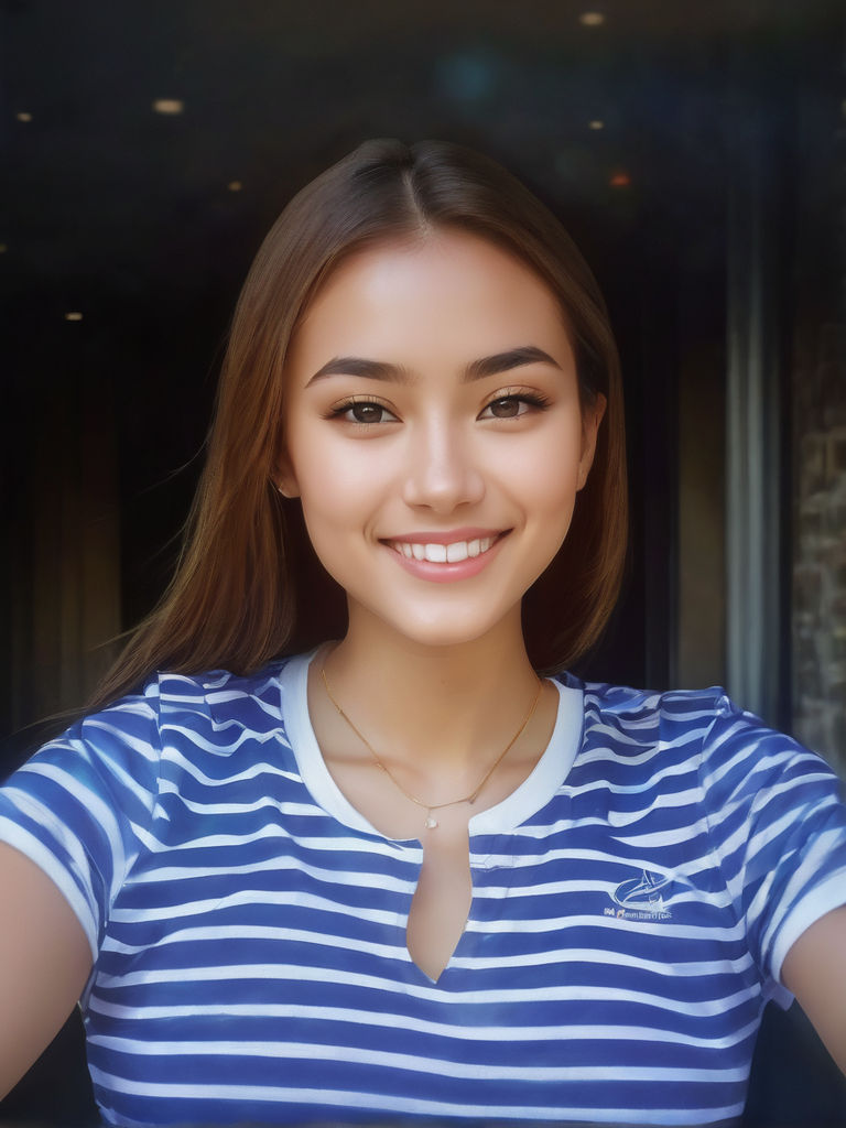 Waist-up portrait of a 21-year-old girl smiling by Espthefanie Ortiz ...