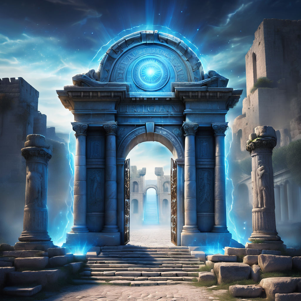 Ancient Roman Magic City Gate The door is closed. Looking fr... by Prin ...