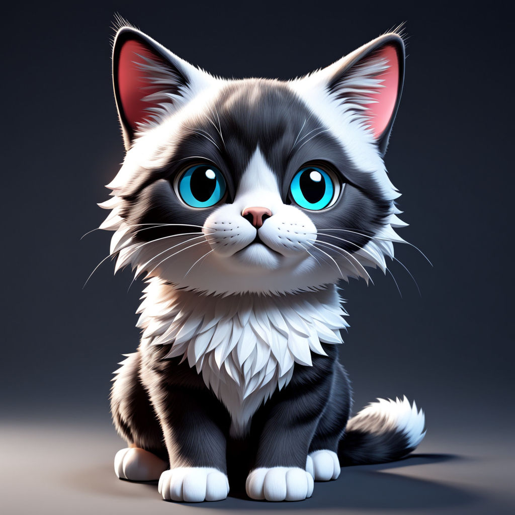 Alta calidad de ilustración de un gato en 3d by Susan Cipriano - Playground