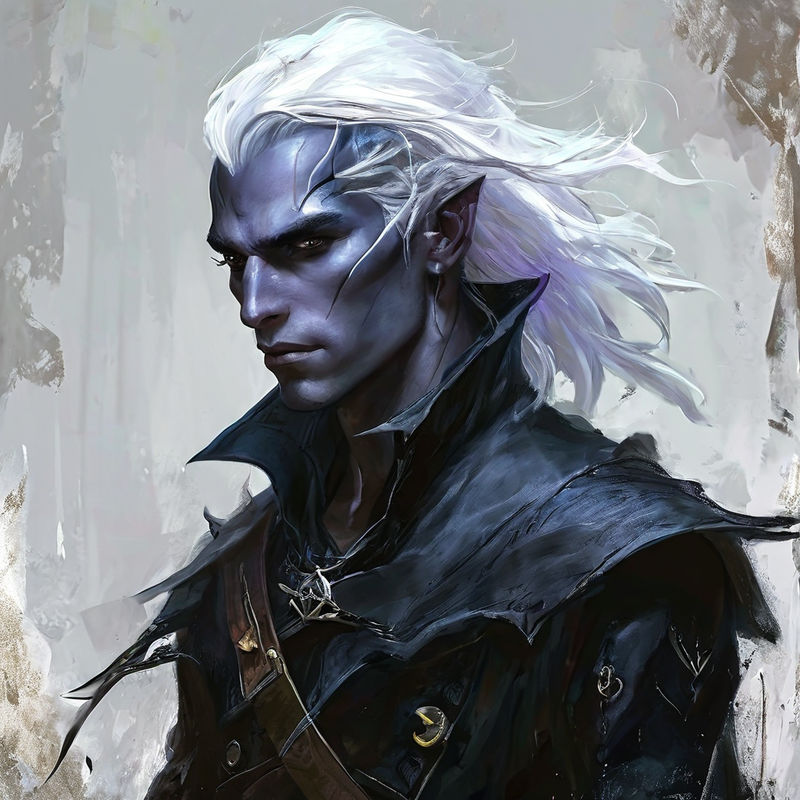 DnD. DND. Dark elf. Drow. Slender handsome male. Pirate. Cap... by ...