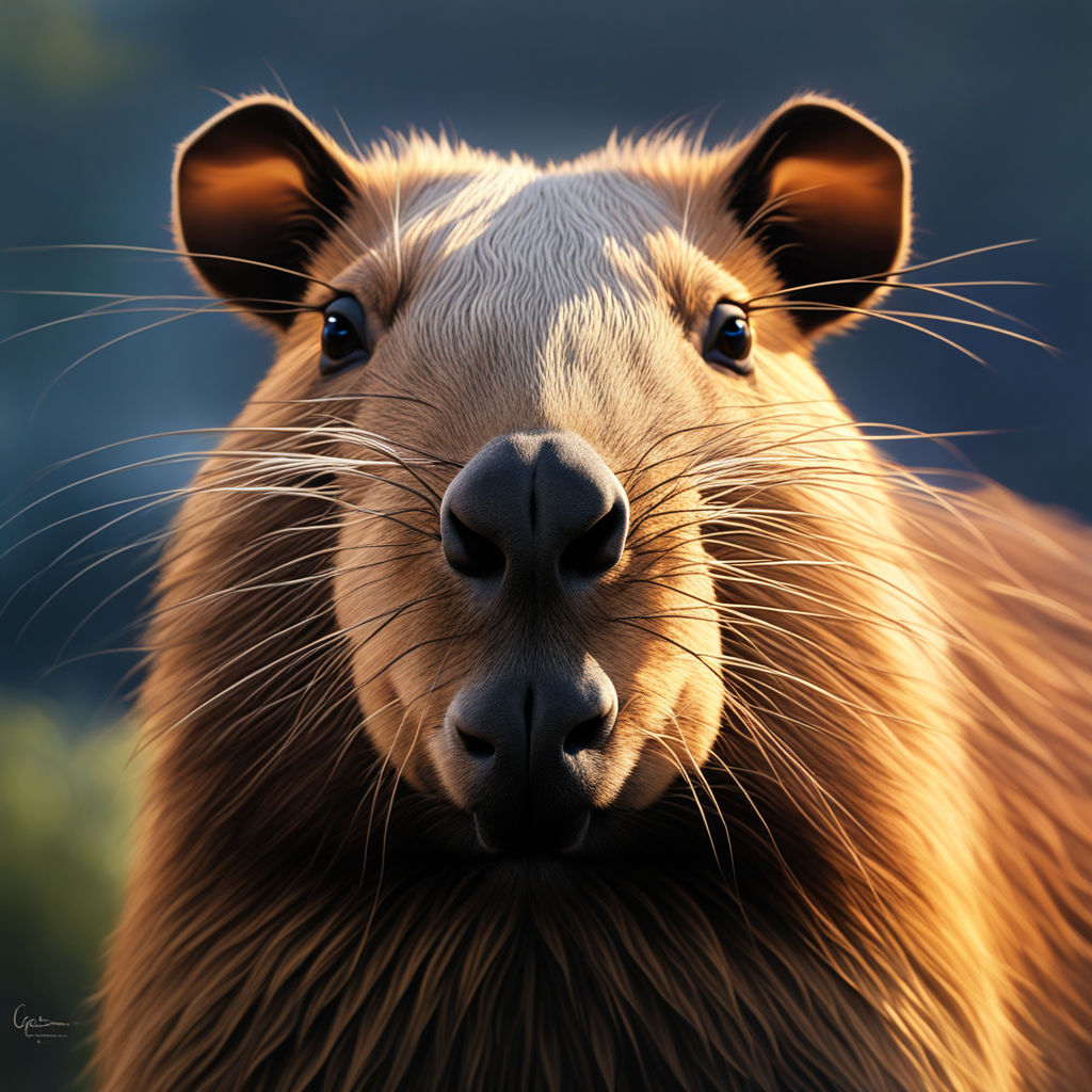 Capybara Cute Front face by Daisy - Playground