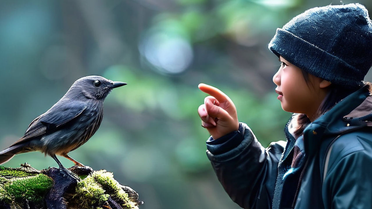 Someone excitingly spotting a rare bird while birdwatching by zandlox ...