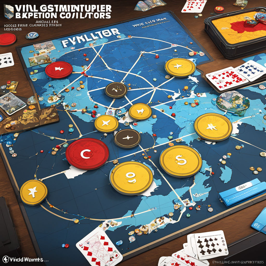 World map board game design with countries marked for civil ... by ...