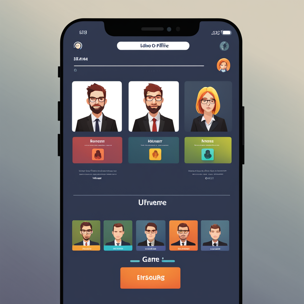 A office game ui design to display their profile picture by 쭈노혀기 ...