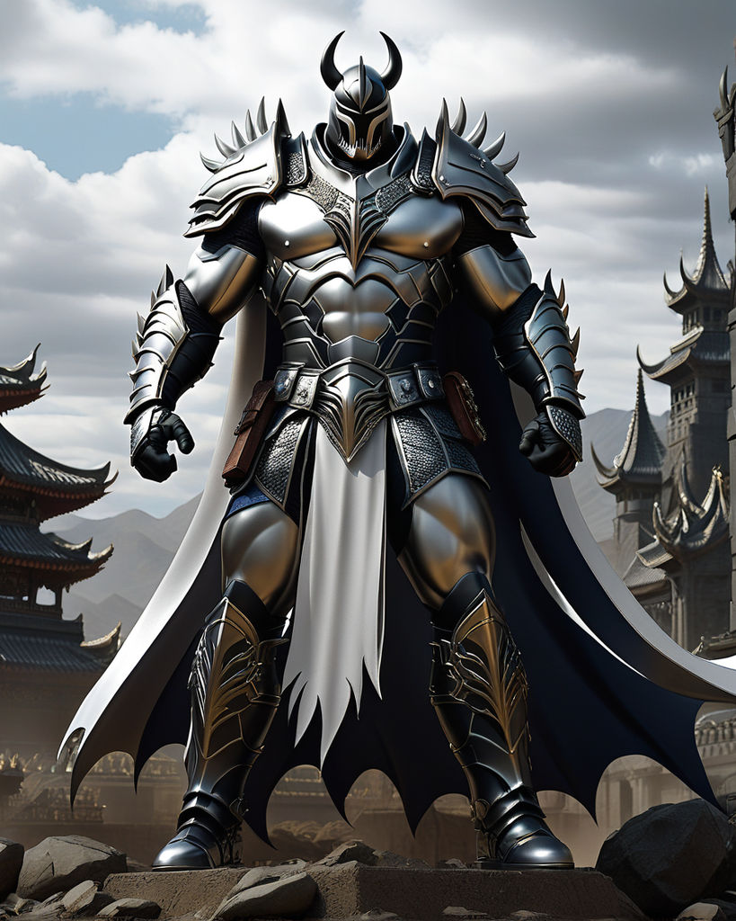 Muscular warlord in metallic venom armour by Sam Maslakov - Playground