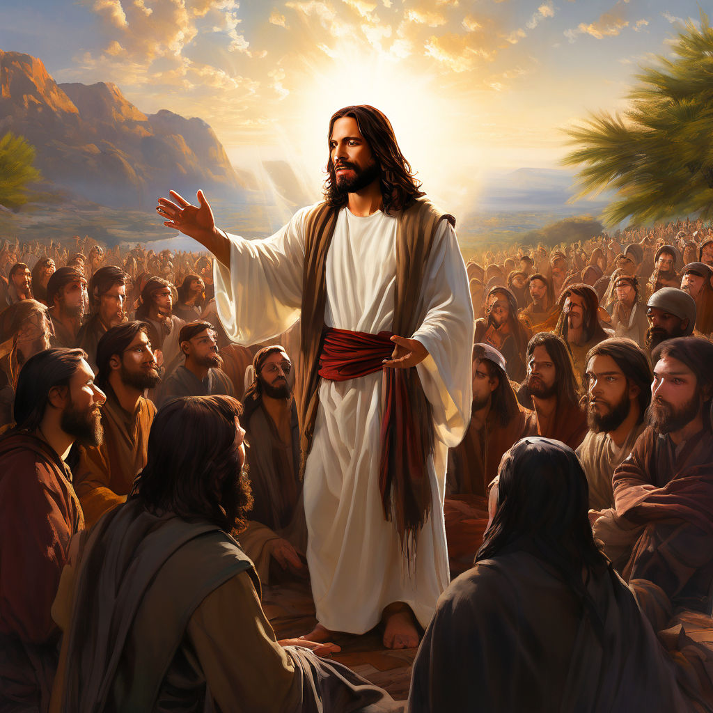 Jesus preaching to the world by André Marques - Playground