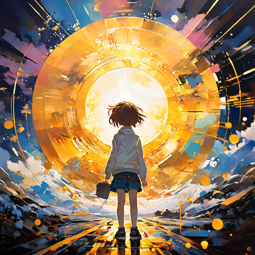 Acrylic palette knife painting depicting a future artist nam... by 장원석 ...