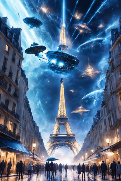 The Eiffel Tower being abducted by aliens by Alyssa Ferrell - Playground