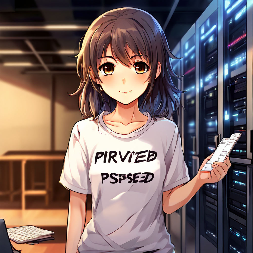 A Cute Anime Girl Working In The Server Room Will Have Priv By Andere Liga Playground