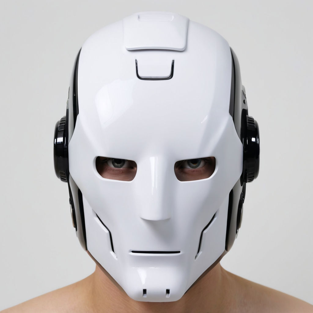 BASIC FRONT WHITE MASK HARD ROBOT by Elias Echagüe - Playground