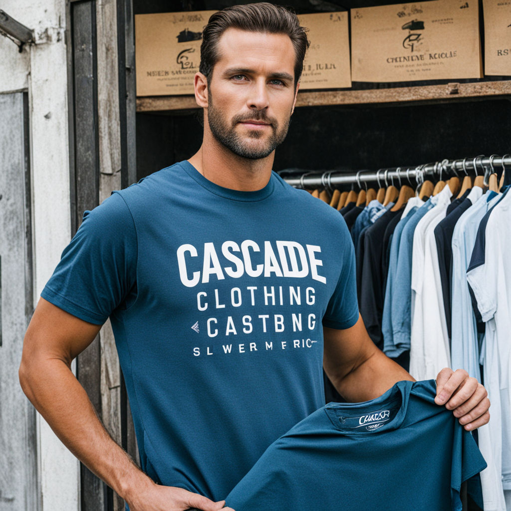 A man advertises the Cascade clothing brand by vipCRAZY - Playground