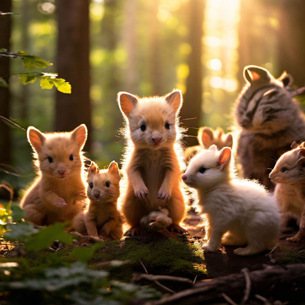 Photo of lots of different baby animals playing together in ... by ...
