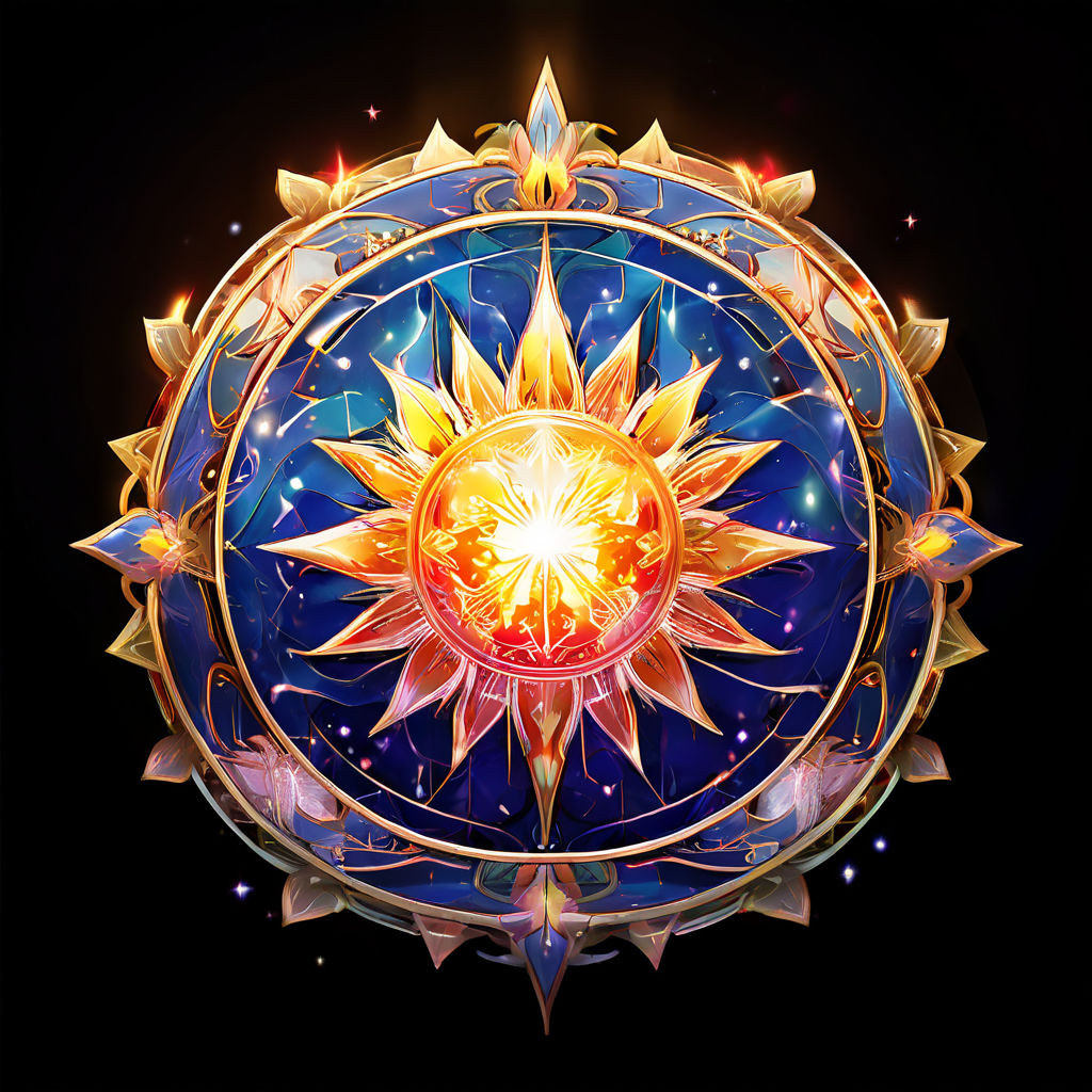 Japanese crest-style logo capturing "Radiance" theme by 賴睿騏（richsecrets） - Playground